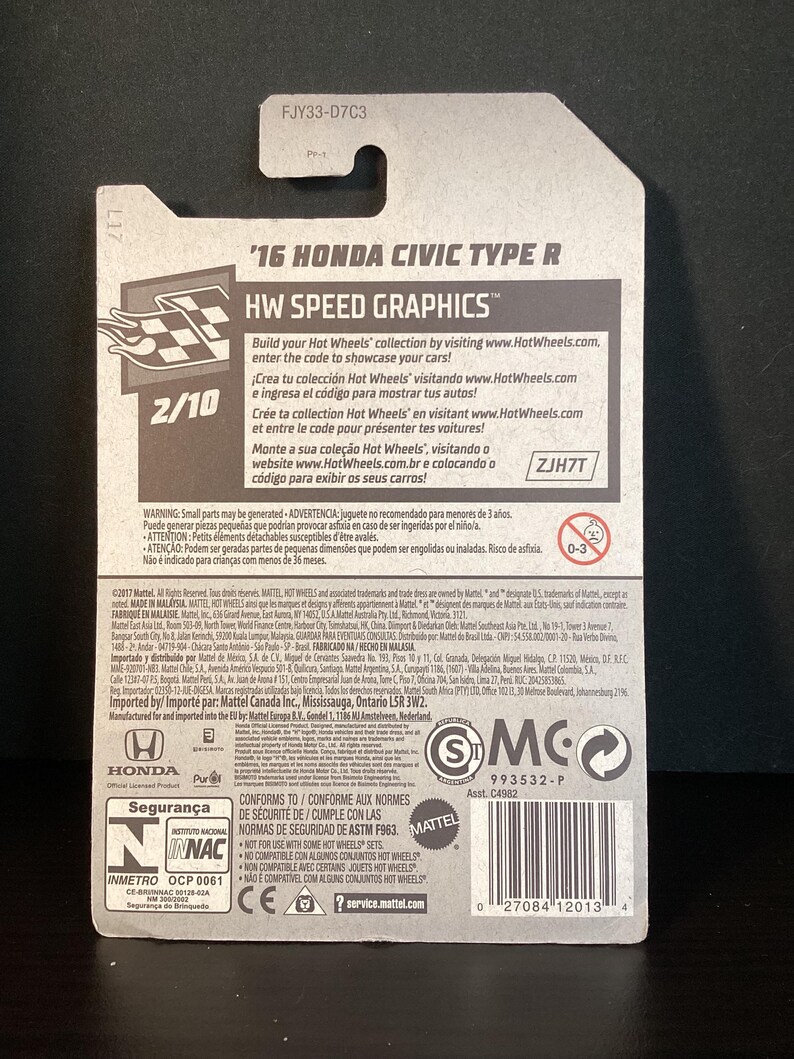 Hot Wheels 2016 Honda Civic Type R - Etsy