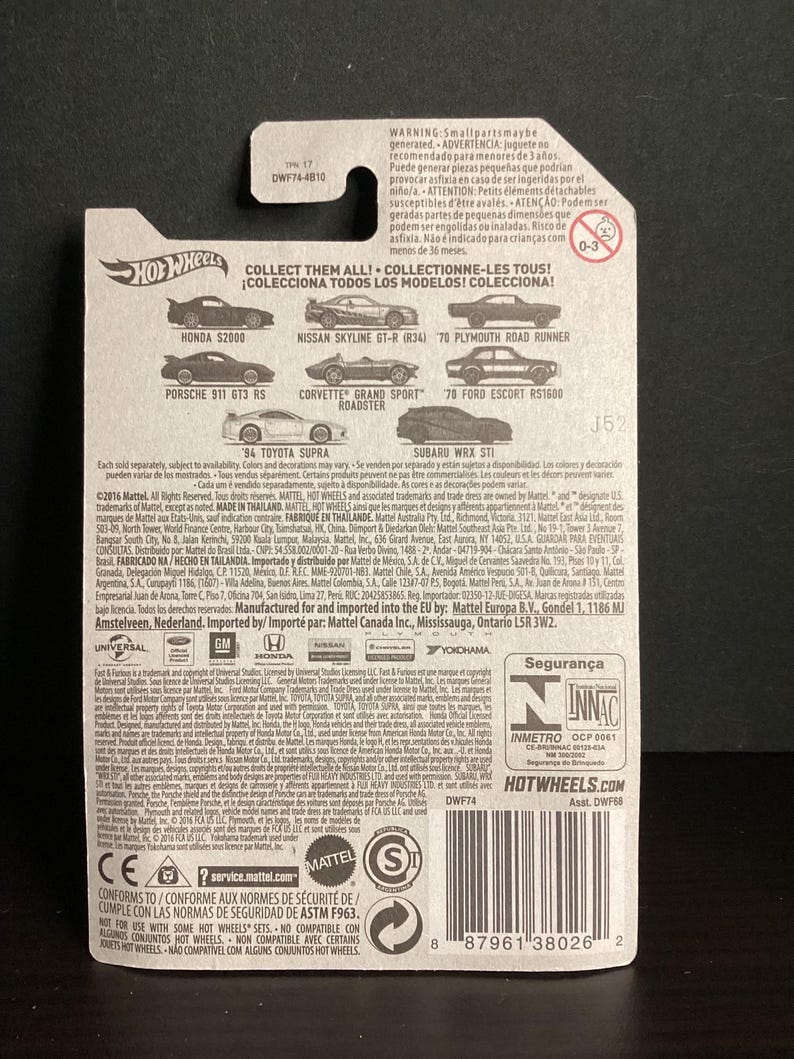 Fast and Furious Hot Wheels Porsche 911 GT3 RS - Etsy