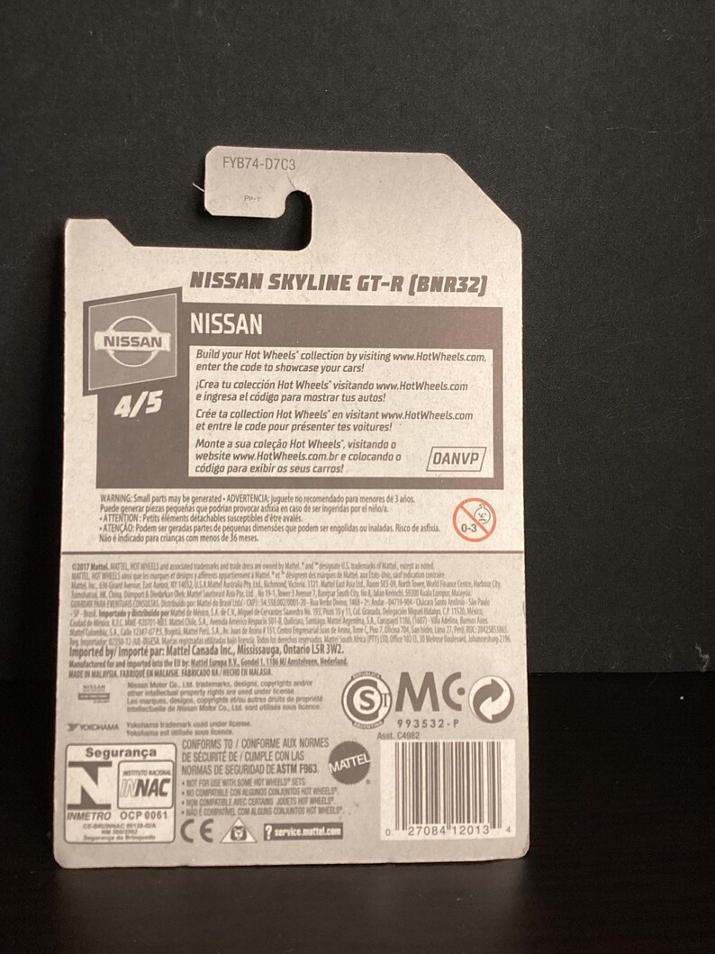 Hot Wheels Nissan Skyline GT-R BNR32 - Etsy