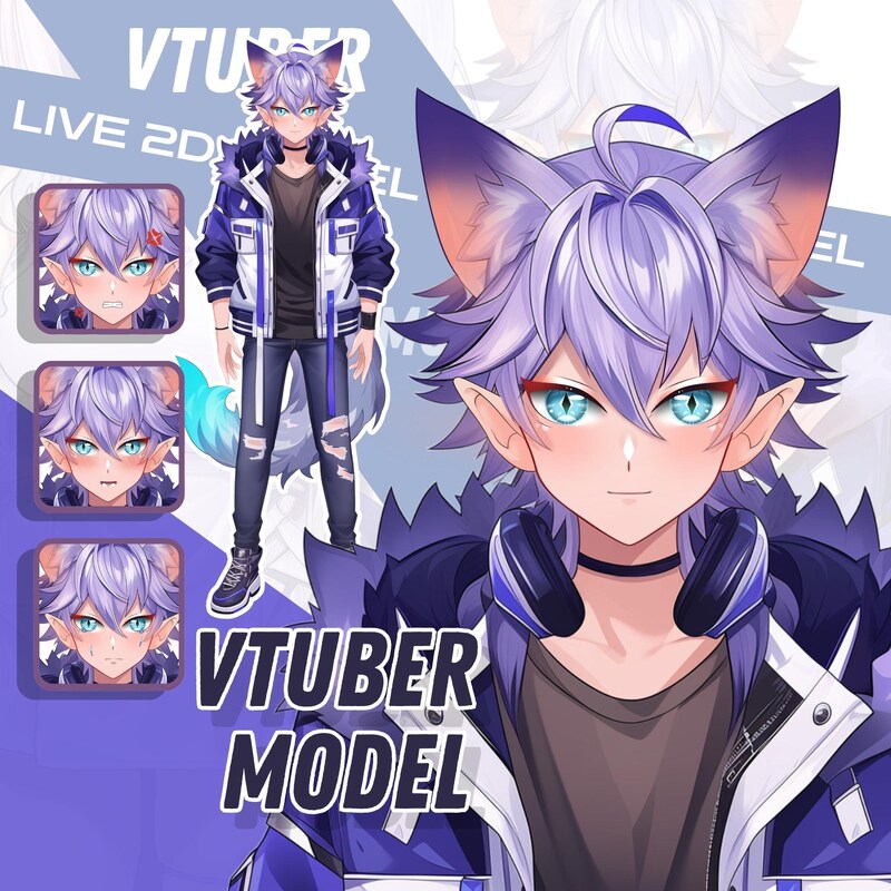 Live2d Model Premade - Etsy