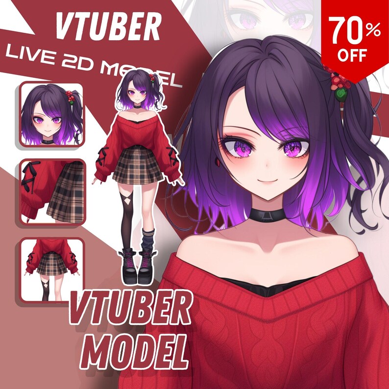 Live2d Vtuber Model Charater Anime Vtuber, Fully Rigged, Vtube Studio ...