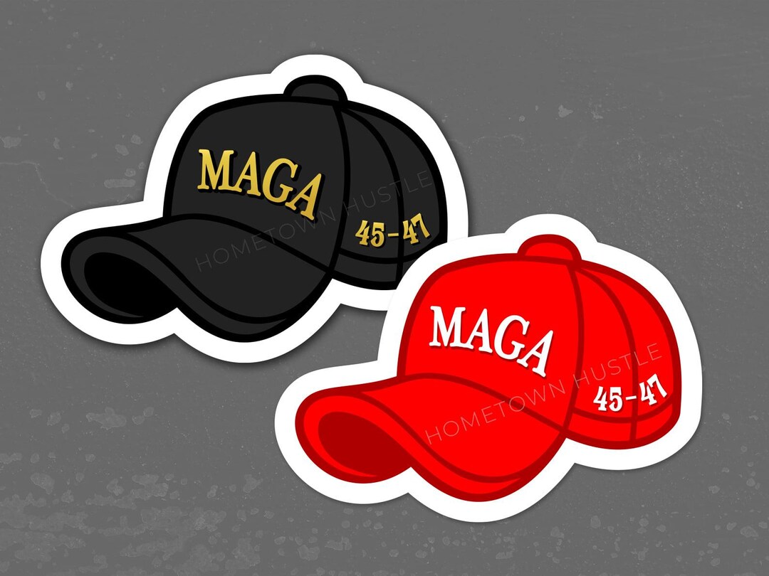 MAGA Hat Sticker Trump Hat Bumper Sticker President Donald Trump ...