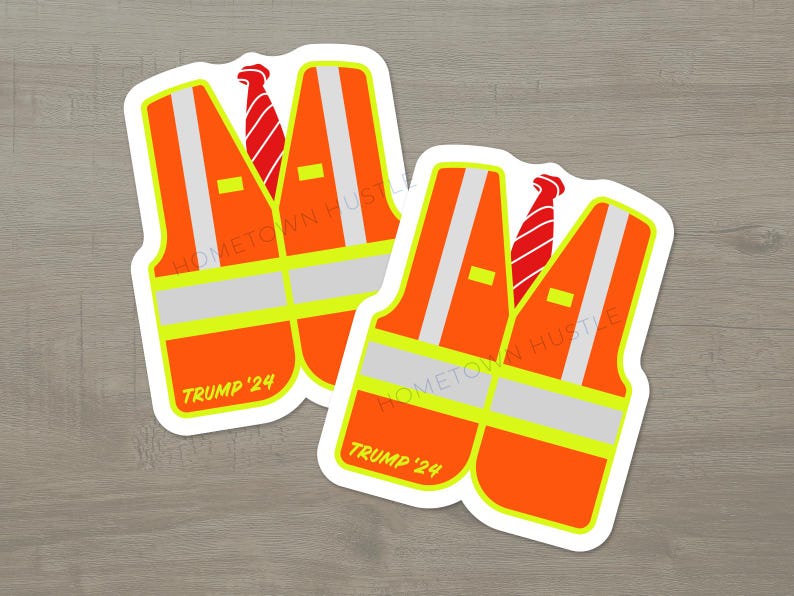 Garbage Vest Donald Trump Sticker | President Trump Bumper Sticker ...