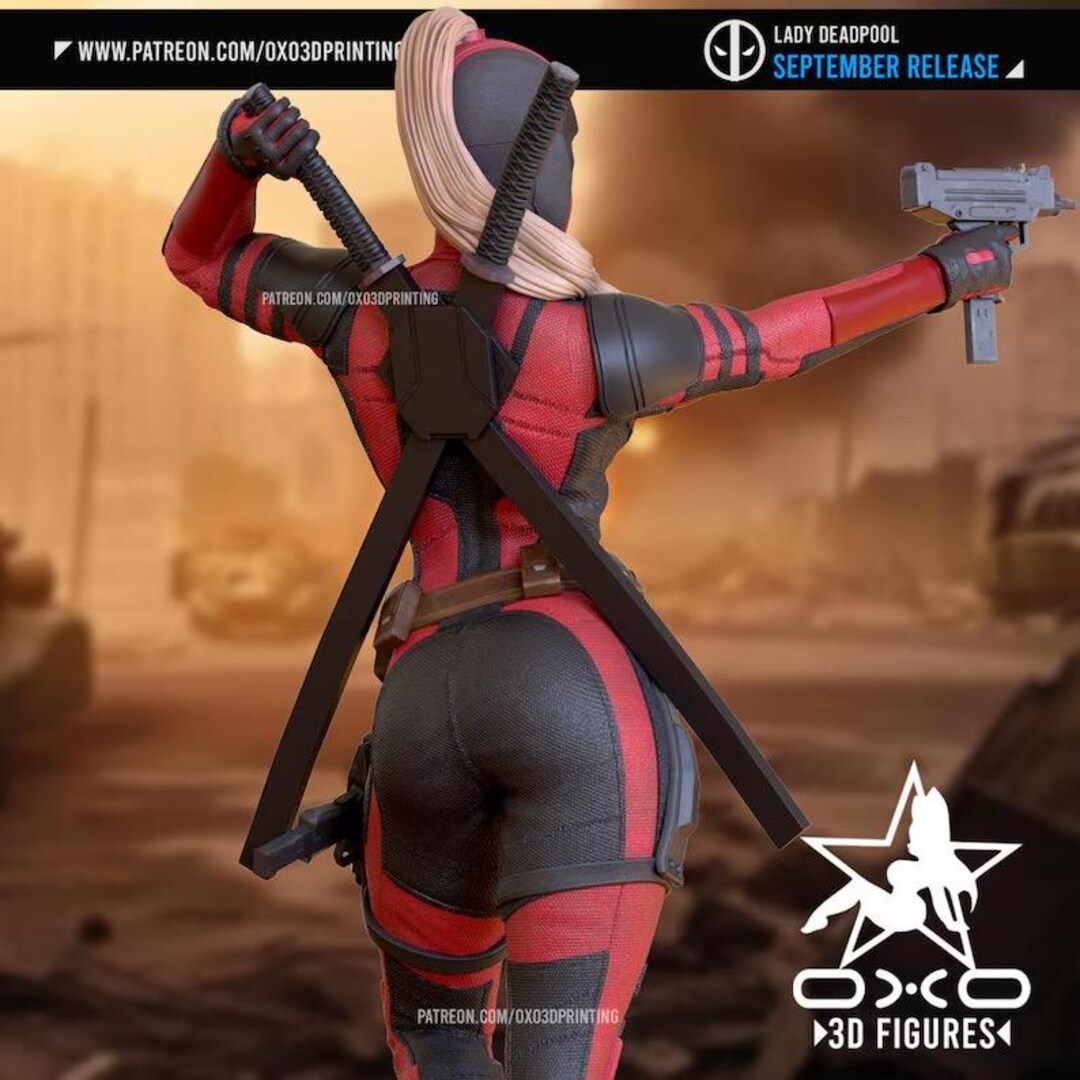 Lady Deadpool Figure Marvel Statue 3D Printed | Great Gift for ...