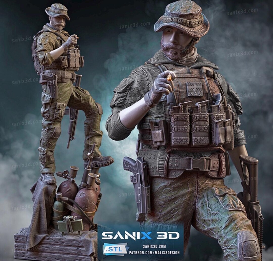 Cod- CAPTAIN PRICE Figure Statue 3D Printed | Perfect Gift for ...