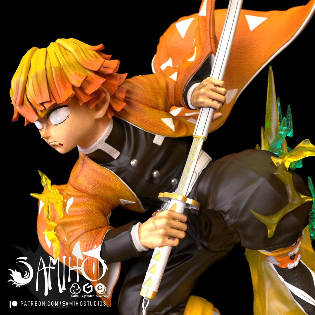 Zenitsu Agatsuma Demon Slayer Figure - Etsy UK