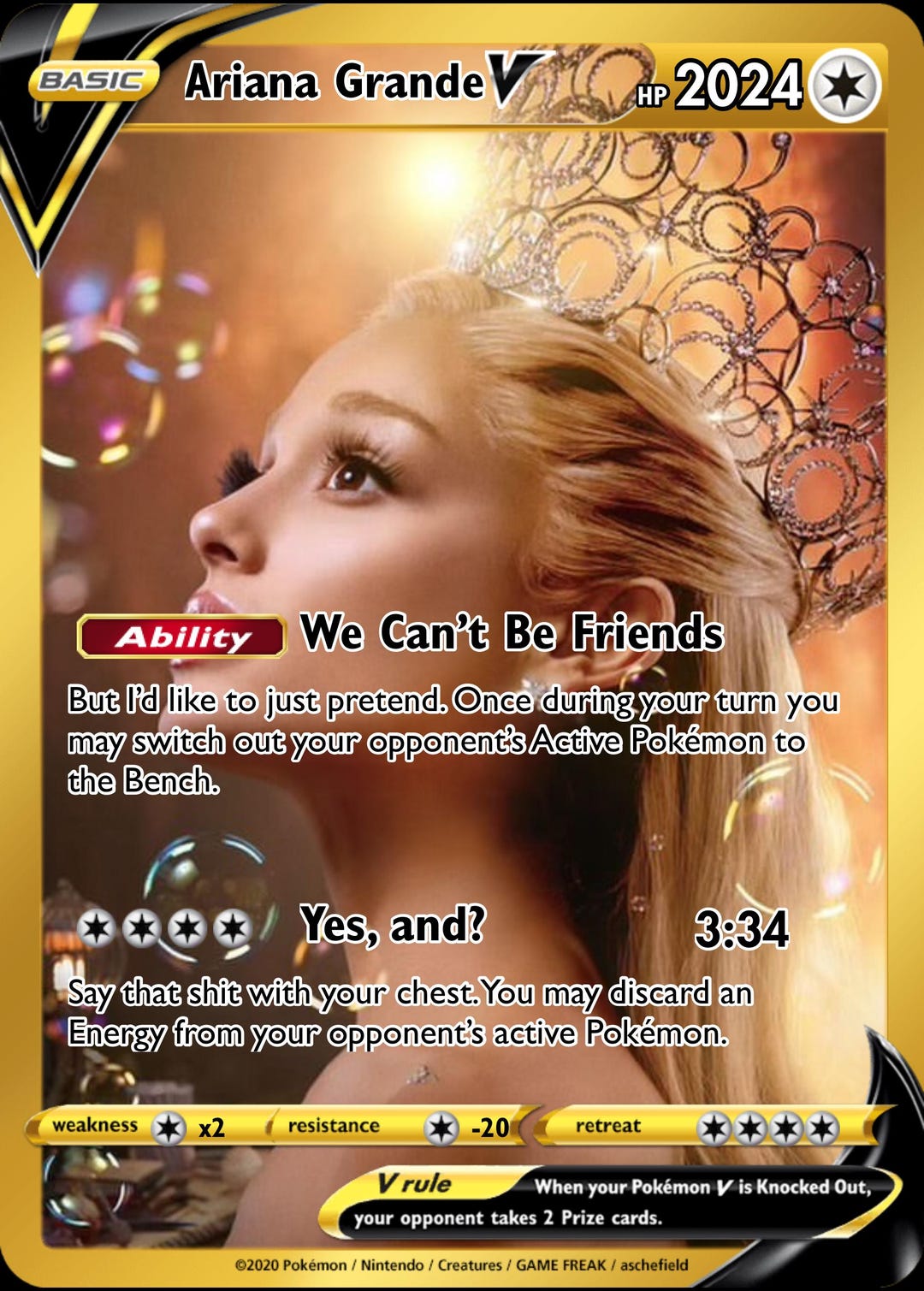 Custom Ariana Grande Pokemon Credit Card, Debit Card Skin Sticker, Gift ...