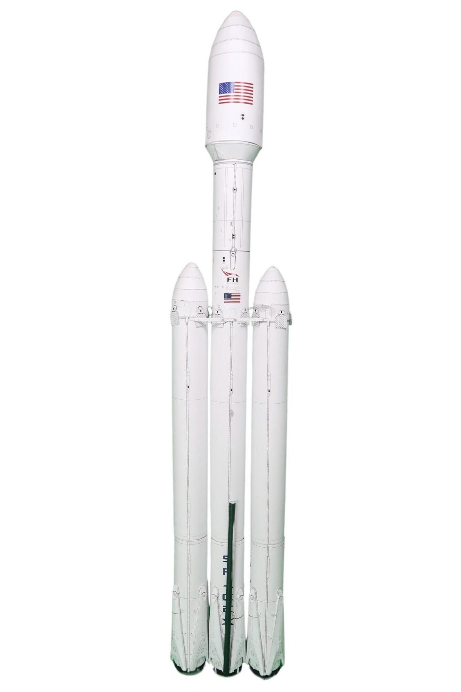 Surf Duke’s Spacex Falcon Heavy 3d Paper Model Crafting Kit, PDF, Plans ...