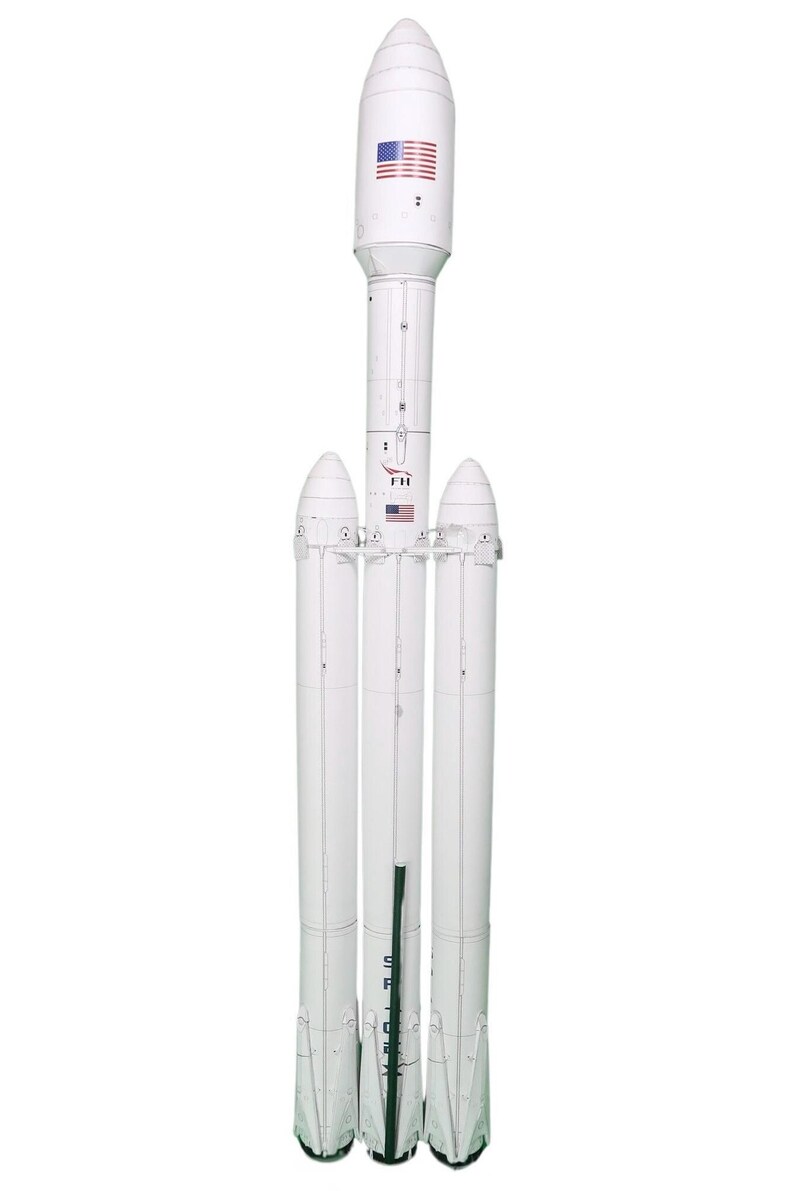 Surf Duke’s Spacex Falcon Heavy 3d Paper Model Crafting Kit, PDF, Plans ...