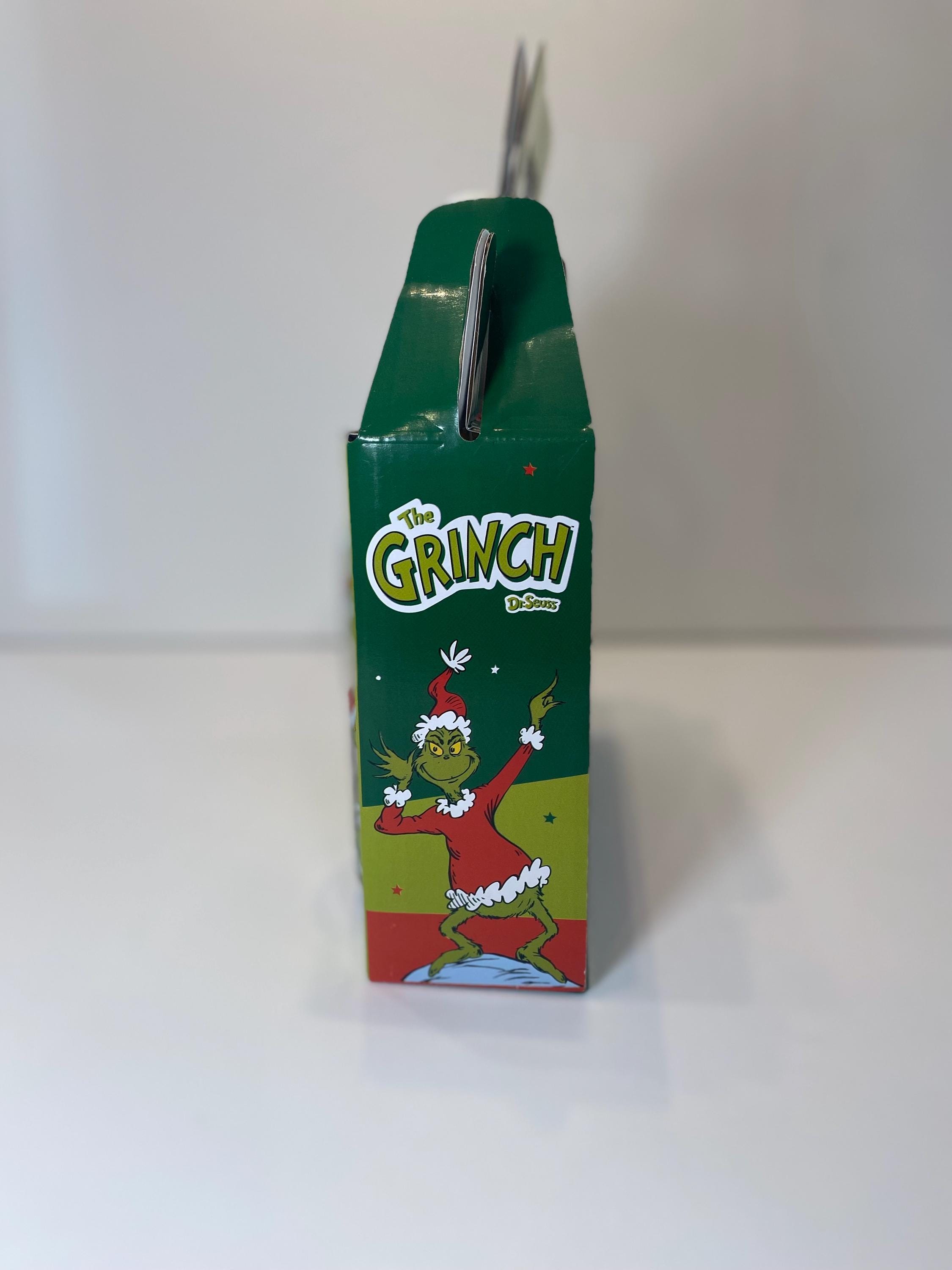 New Dr Seuss' the Grinch Set of 2 16oz Glass Cups W/bamboo Lid & Straw ...