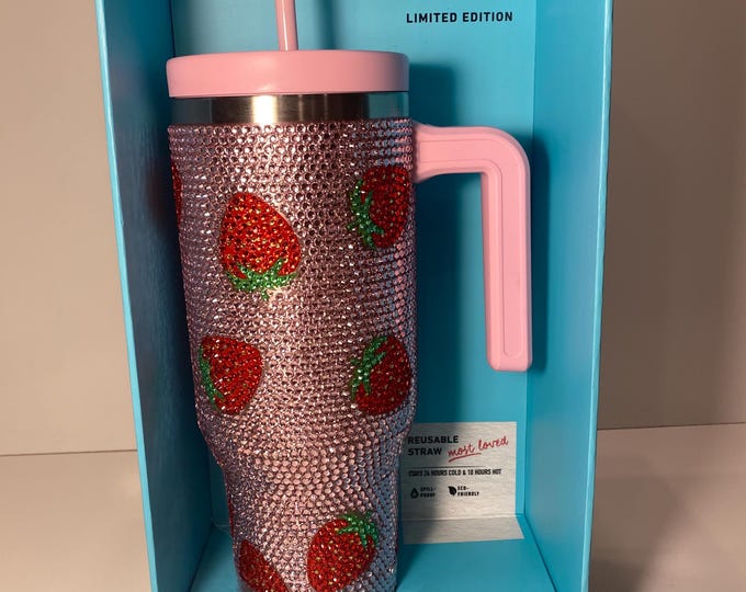 NEW Hydrapeak Voyager Limited Edition- 40 Oz Strawberry Pink Rhinestone ...