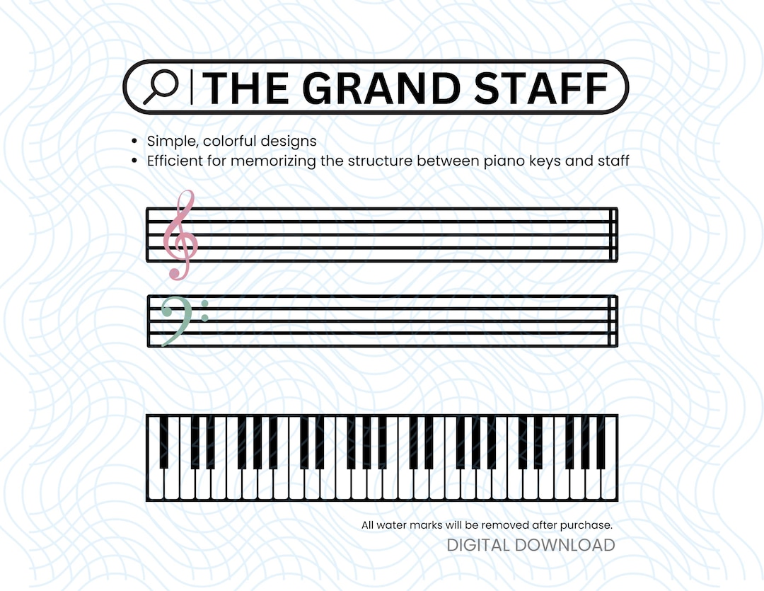 Piano Music Staff the Grand Staff Music Theory Piano Worksheet ...