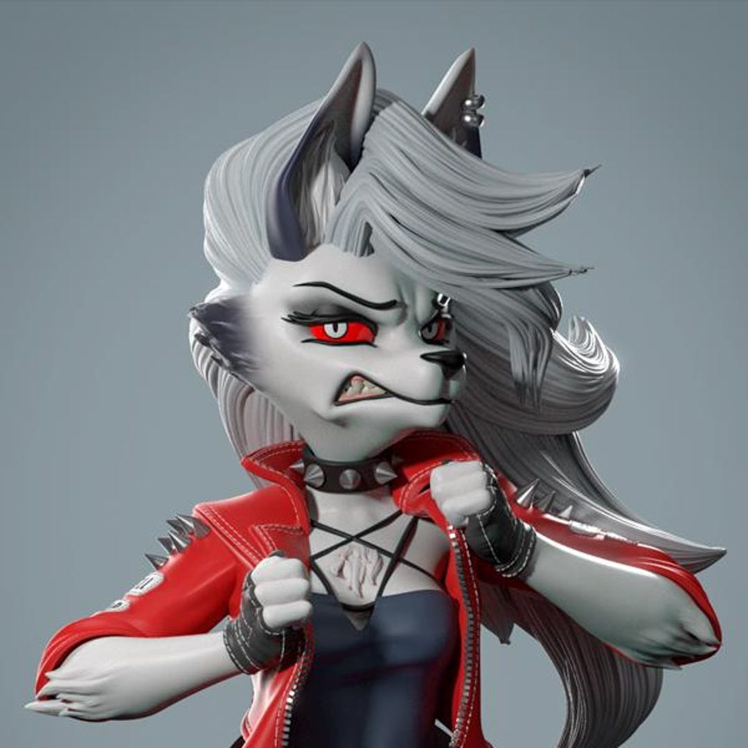 Helluva Boss Loona Angry Bust 3D Printed Figure - Etsy