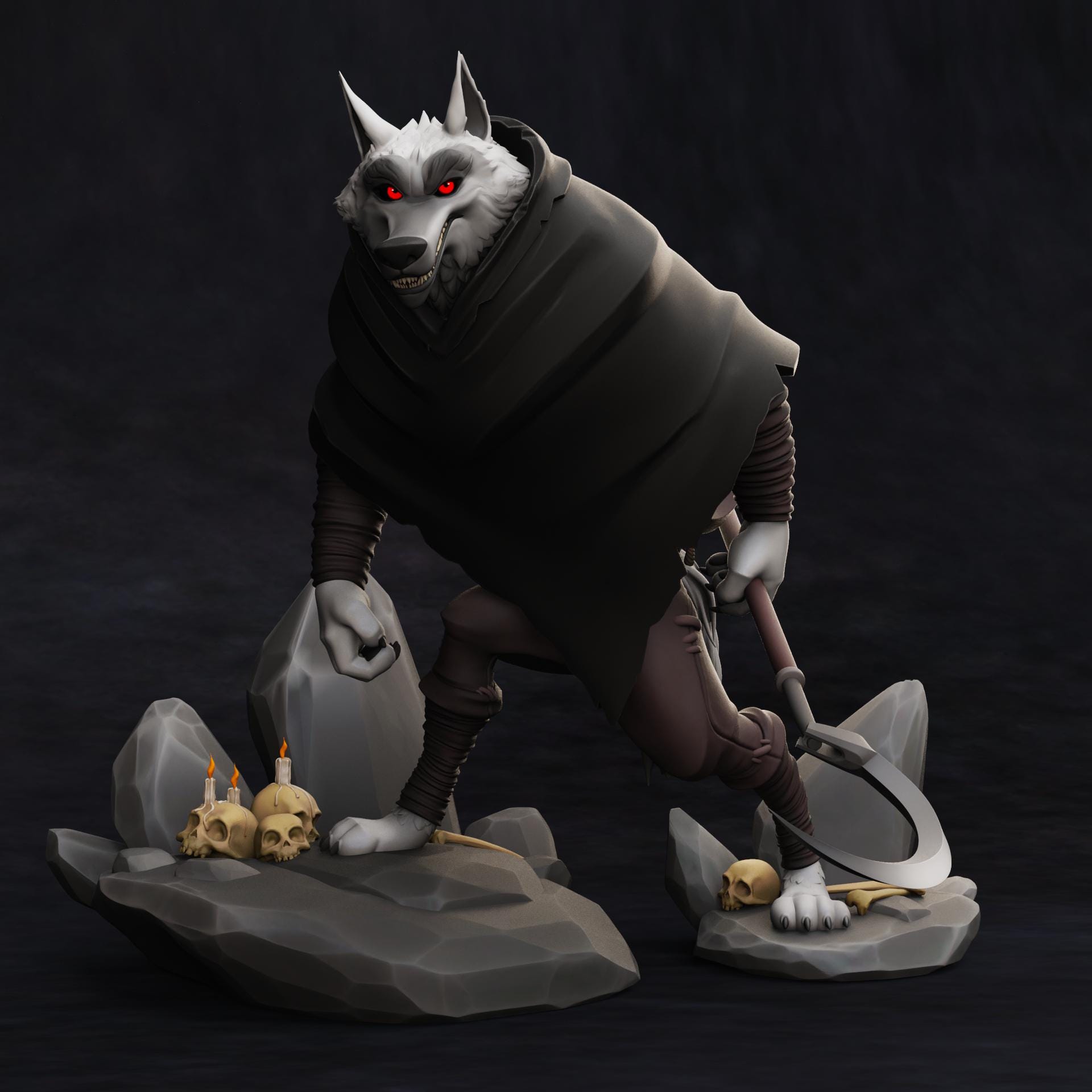 Death 3D Printed Anthro Figure - Etsy
