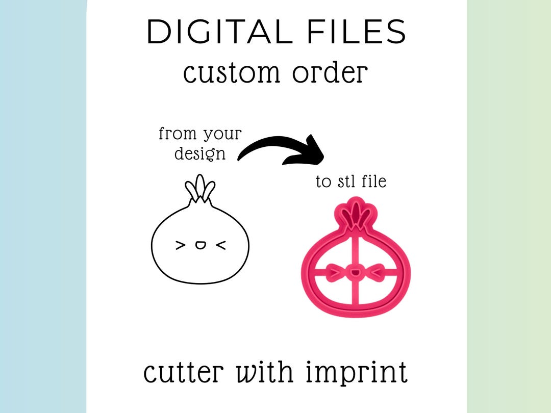 CUSTOM Digital File Cutter, .stl Cutter File, Polymer Clay, 3D File for ...