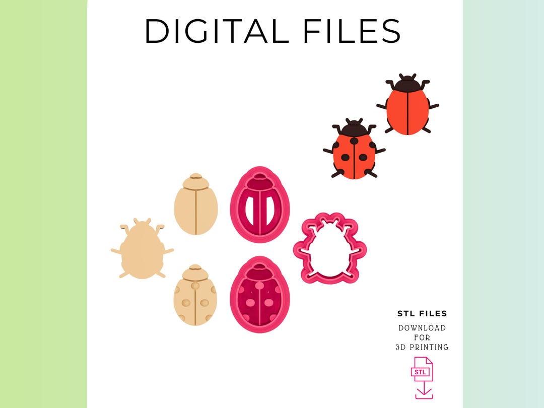 LADYBUG | Cutter File | Digital STL File | Cutters With Imprint ...
