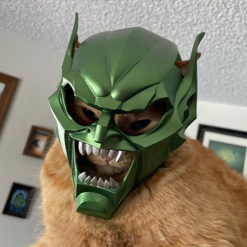 Green Goblin Cosplay Mask - Etsy