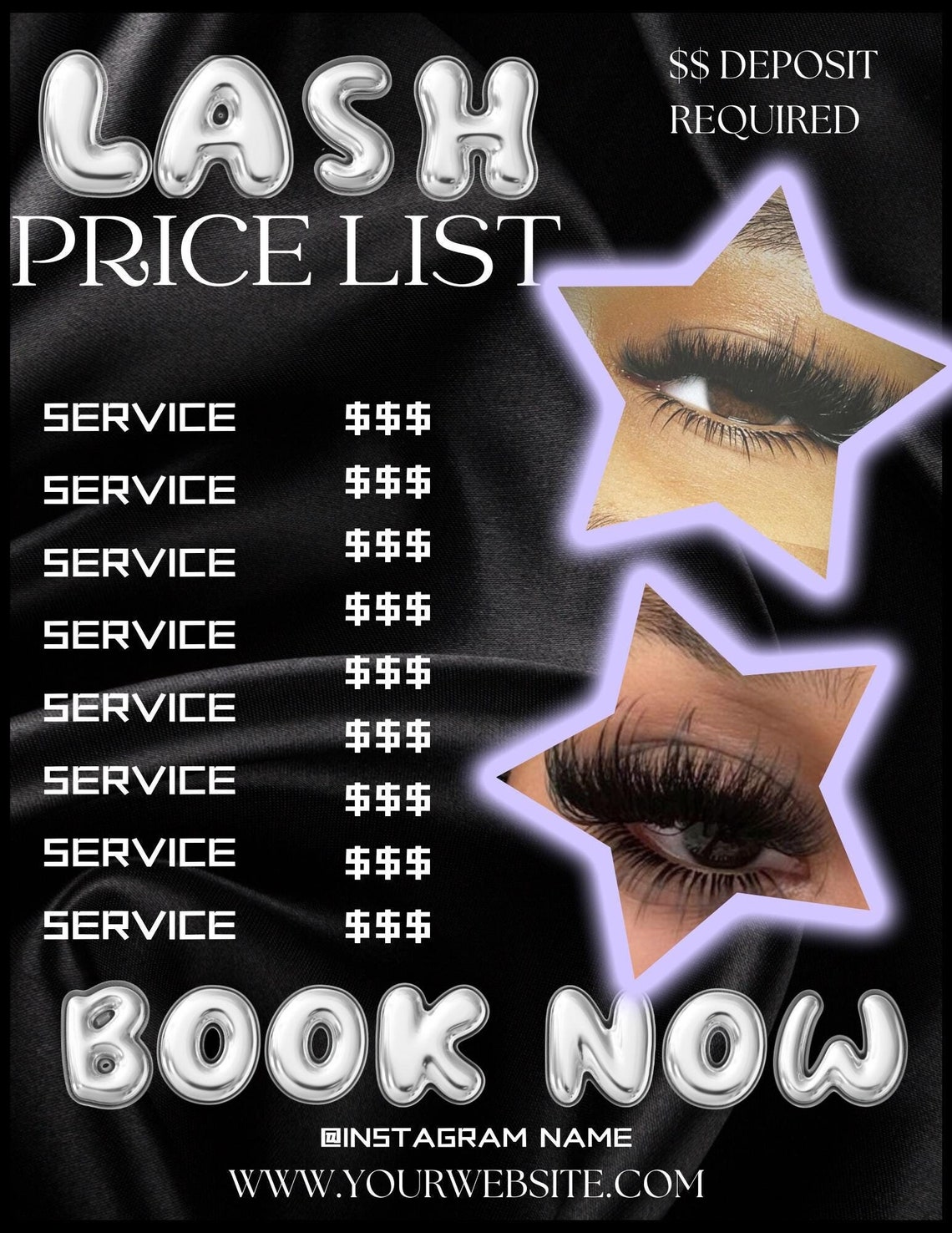 Lash Service Price List, Lash Extensions Pricing, Lash Deals, Lash ...