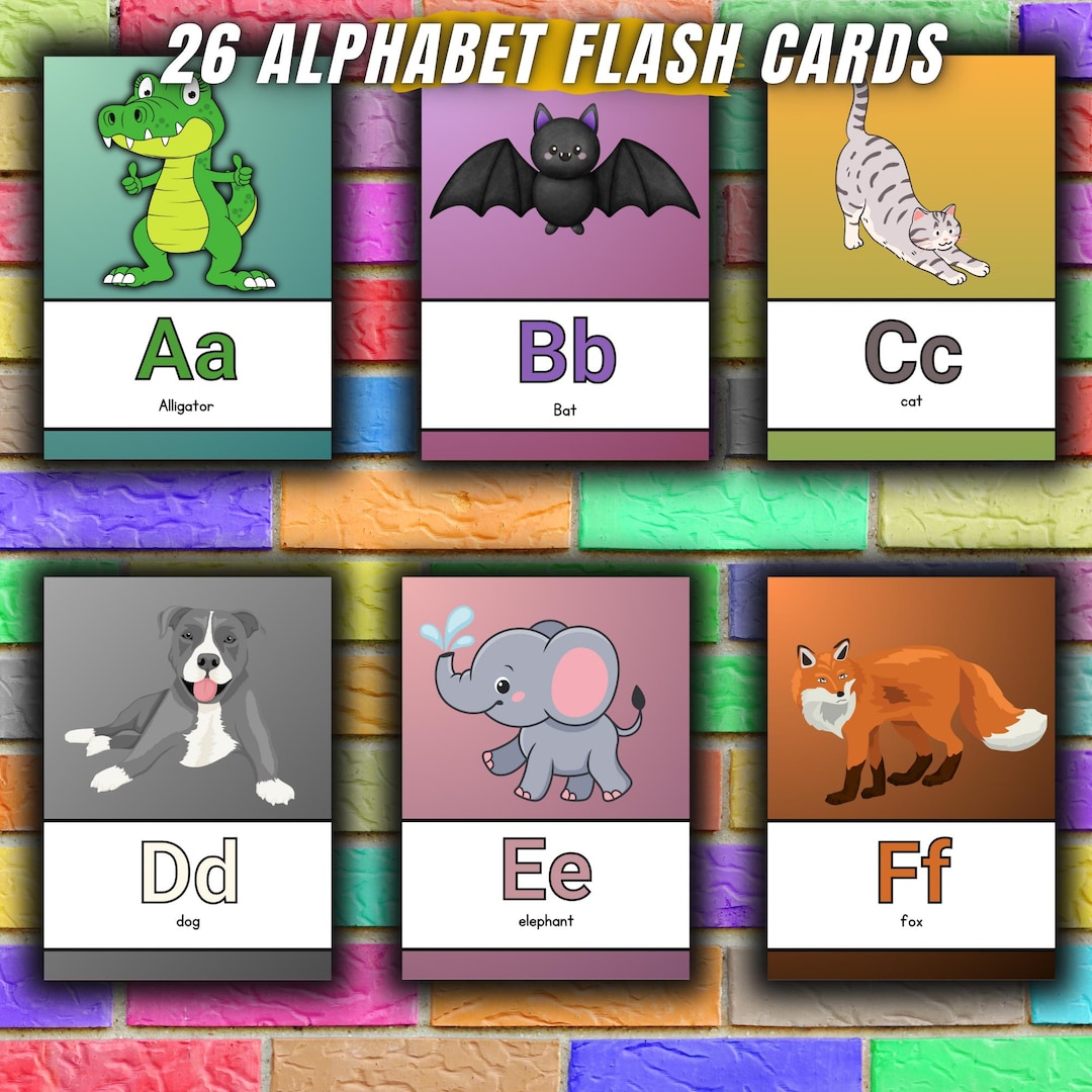 Printable Alphabet Flash Cards - ABC Learning for Toddlers - Preschool ...