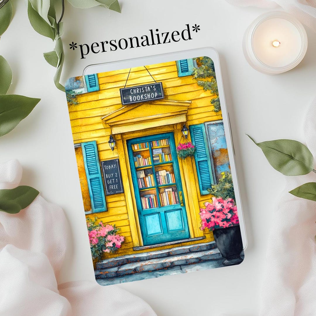 Personalized With Name Yellow Bookstore No.1 Kindle Insert - Etsy