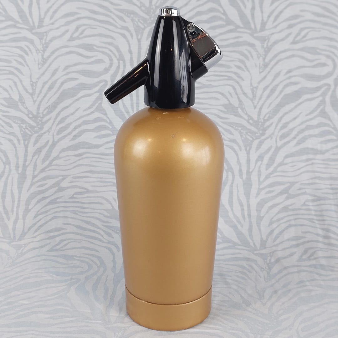Vintage BOC Gold Soda Siphon – Sparklets, Barware, Made in England ...