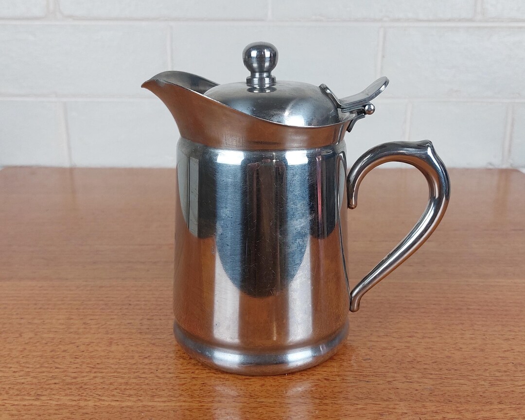 Vintage Stainless Steel Tea Coffee Pot With Lid | Brand Ware Japan Mid ...