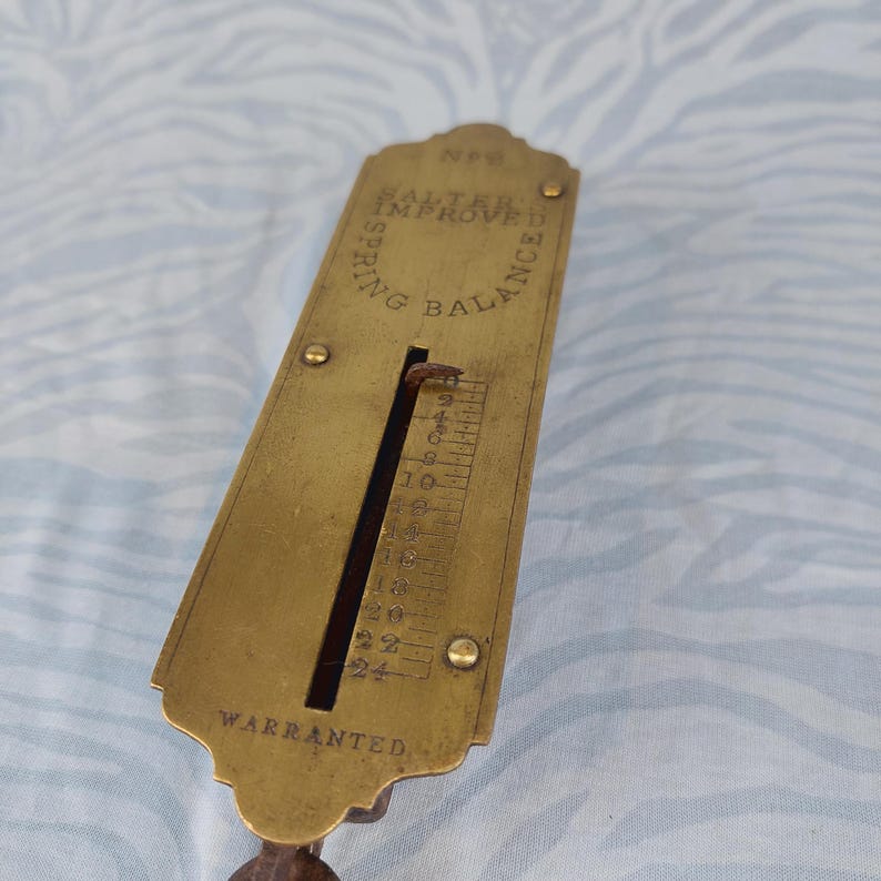 Vintage Salter Spring Balance Scale No.2 – Brass & Iron Hanging Scale ...