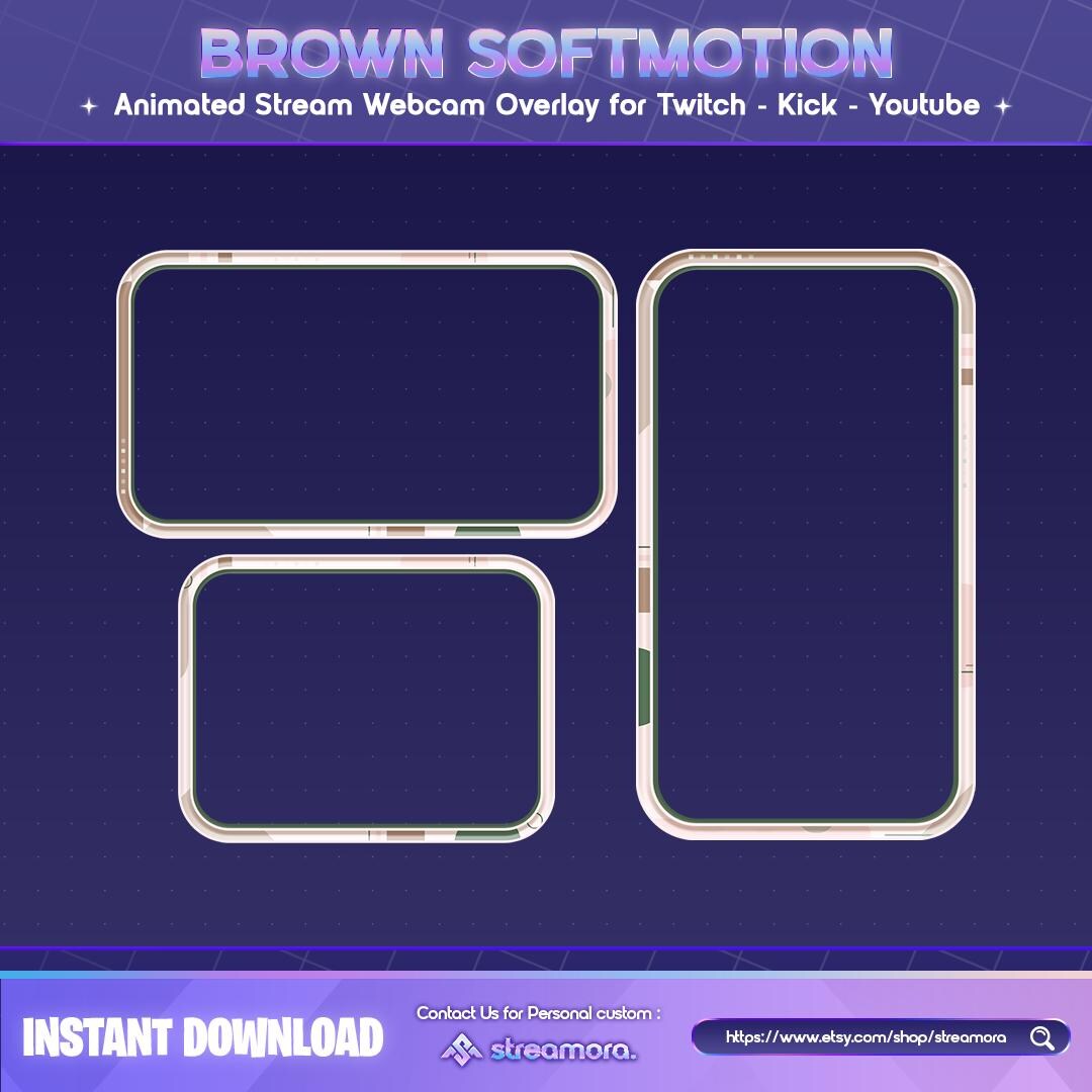 Brown Softmotion – Animated Webcam Frames for Streamers | Twitch ...