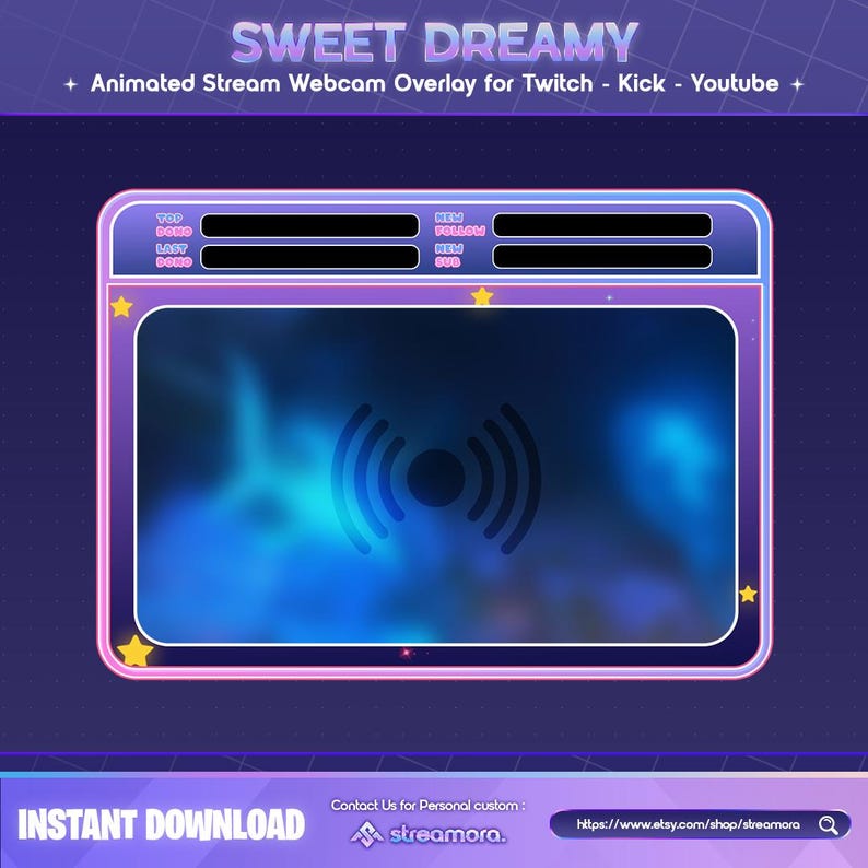 Sweet Dreamy – Animated Webcam Frames for Streamers | Twitch, Youtube ...