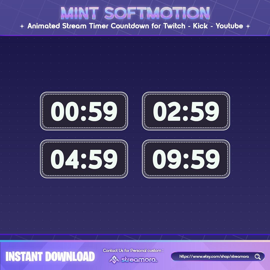 Mint Softmotion – Animated Stream Timers for Twitch, Youtube, Kick ...
