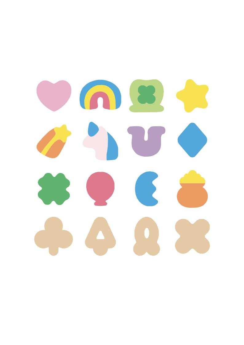 St. Patrick's Day Lucky Charms Cereal and Marshmallows Embroidery File ...