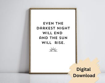 Les Misérables, Digital Printable Wall Art Quote, Frameable - Etsy