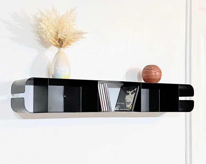 Vintage Metal Floating Shelf, Steel Shelf, Post-modern Shelf, Floating ...