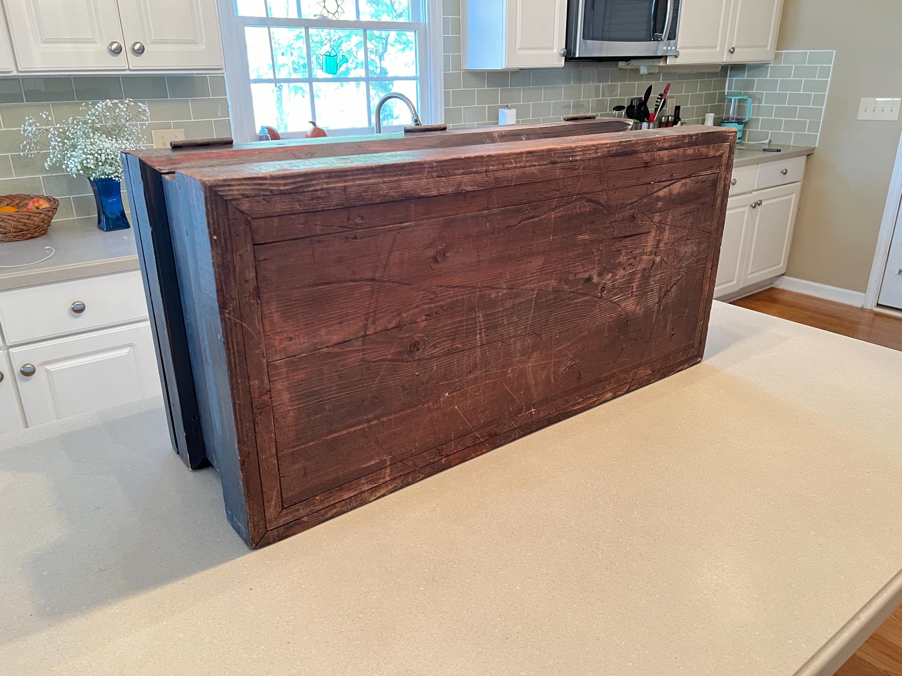 Antique Carpenters Wood Tool Chest, Rustic Wood Trunk, Antique Wood ...