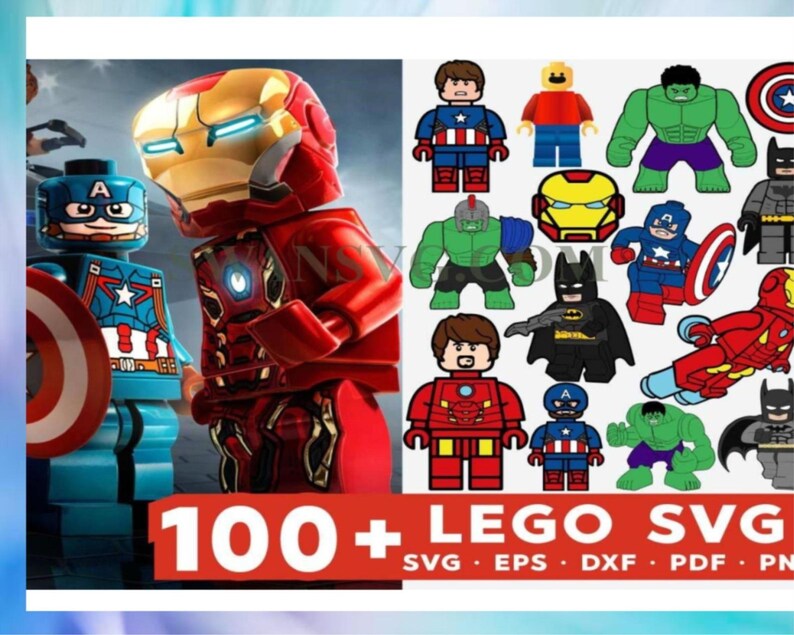 Lego Cartoon Bundle Svg, Lego Bundle Svg, Lego Svg, Super Hero Lego Svg ...