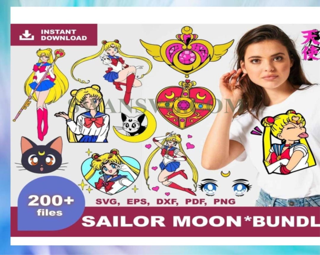 Sailor Moon Bundle, Trending Svg, Sailor Moon Svg - Etsy