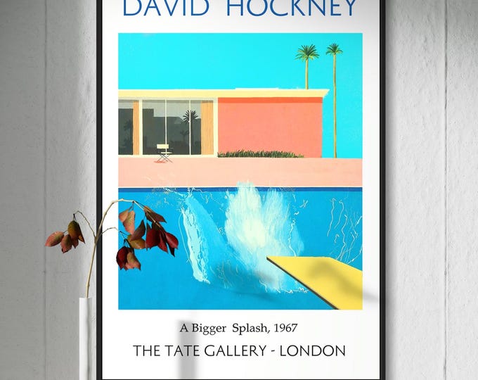 David Hockney Paper Pool Outdoor Swimming Pool Diving Board Bathroom ...