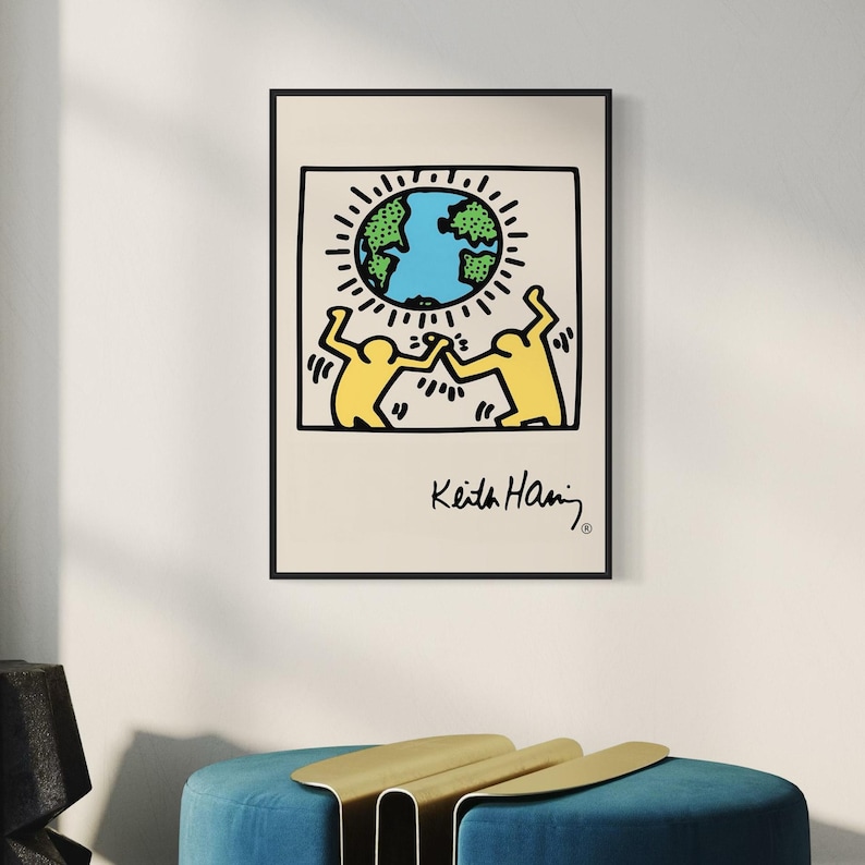 Keith Haring "world United" - Keith Haring Reproduction - Keith Haring ...