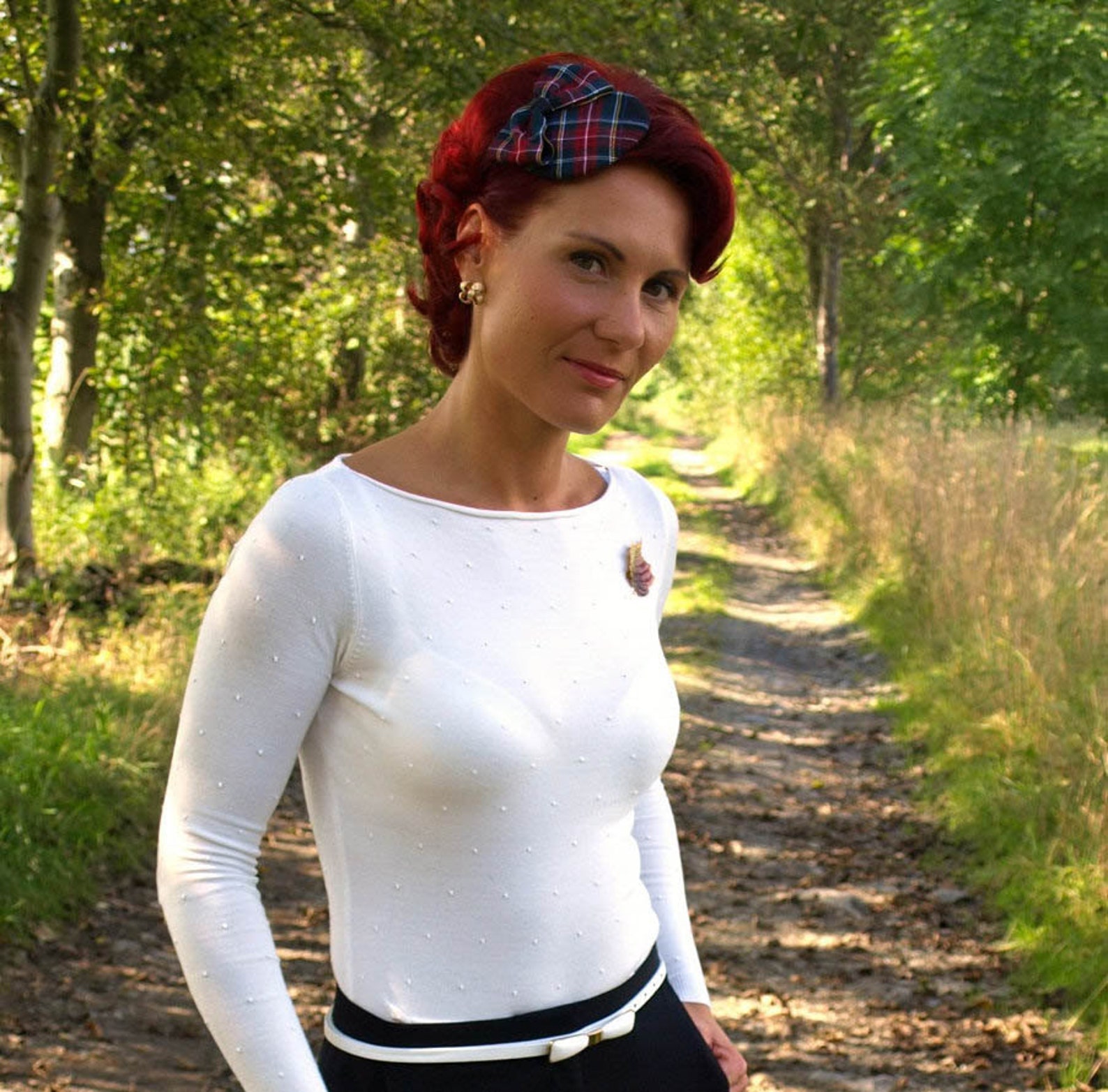 Vintage Style 50's Plaid Tartan Fascinator With Bow Detail - Etsy UK
