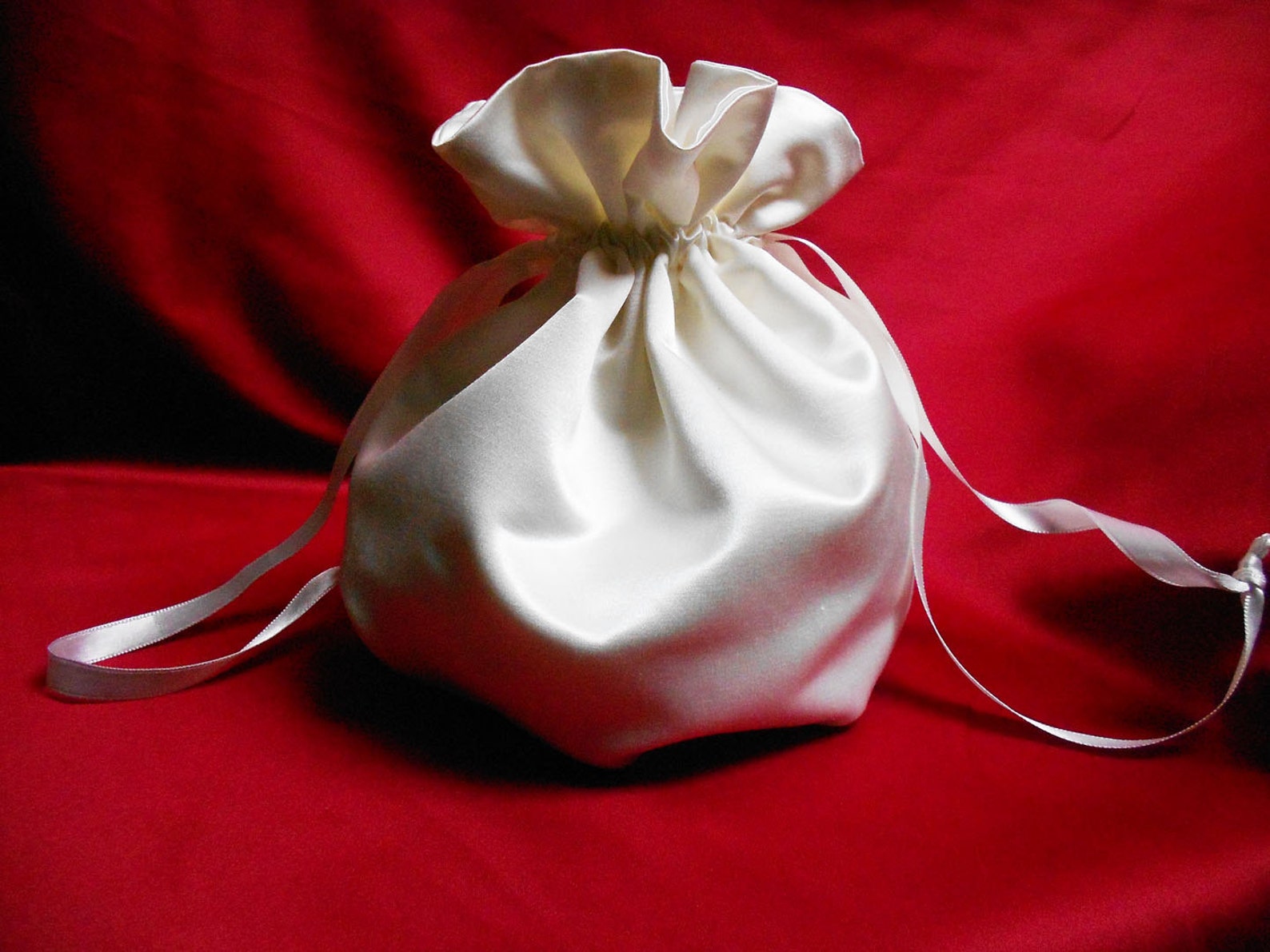 Satin Wedding Handbag Pouch Bridal Pompadour Drawstring Bag - Etsy UK