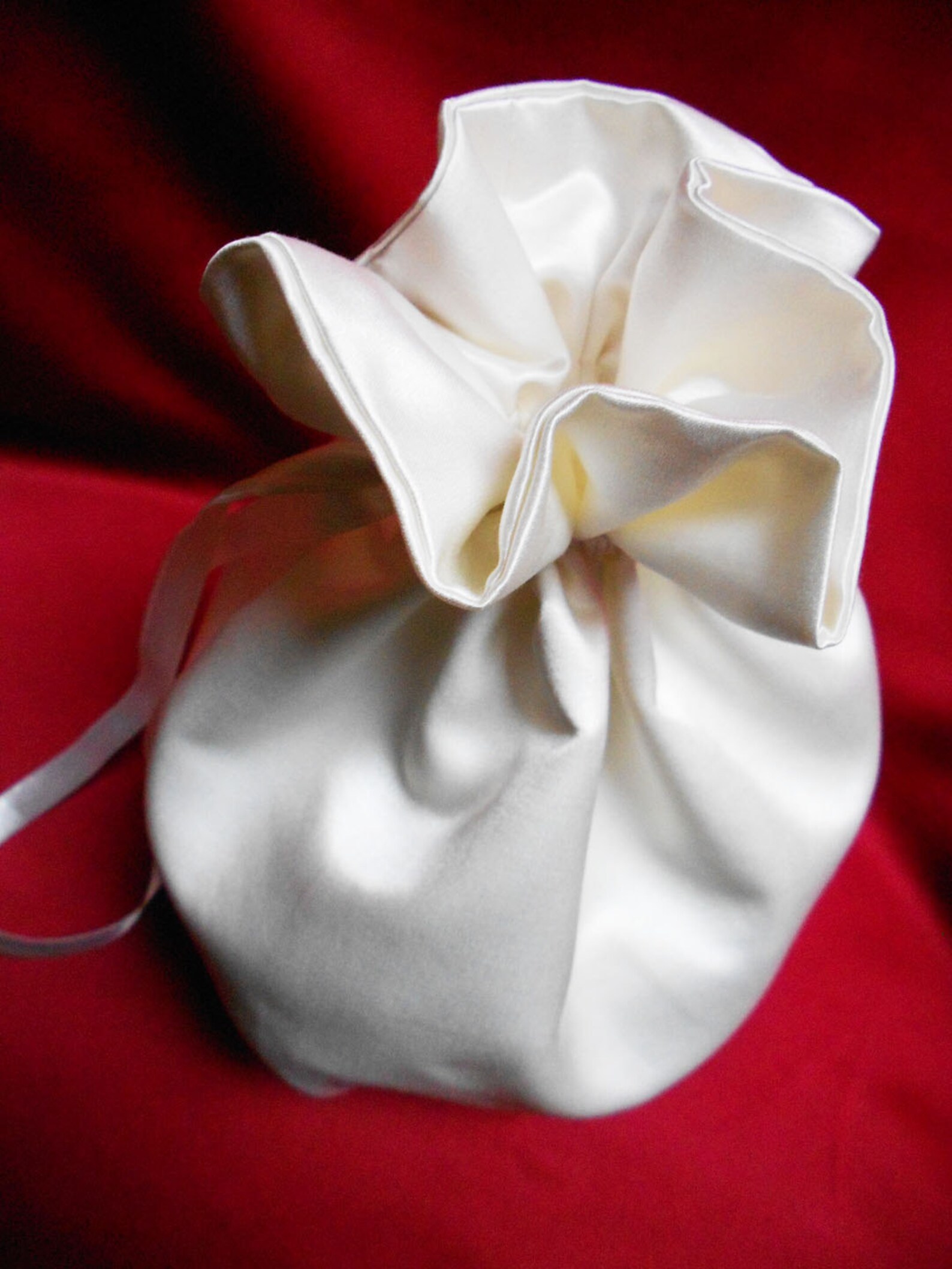 Satin Wedding Handbag Pouch Bridal Pompadour Drawstring Bag - Etsy UK