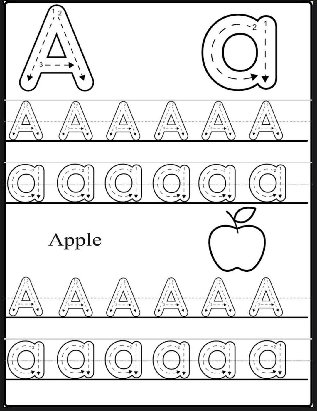 Printable Alphabet 26 ABC Phonics Tracing Cards. Preschool- Handwriting ...