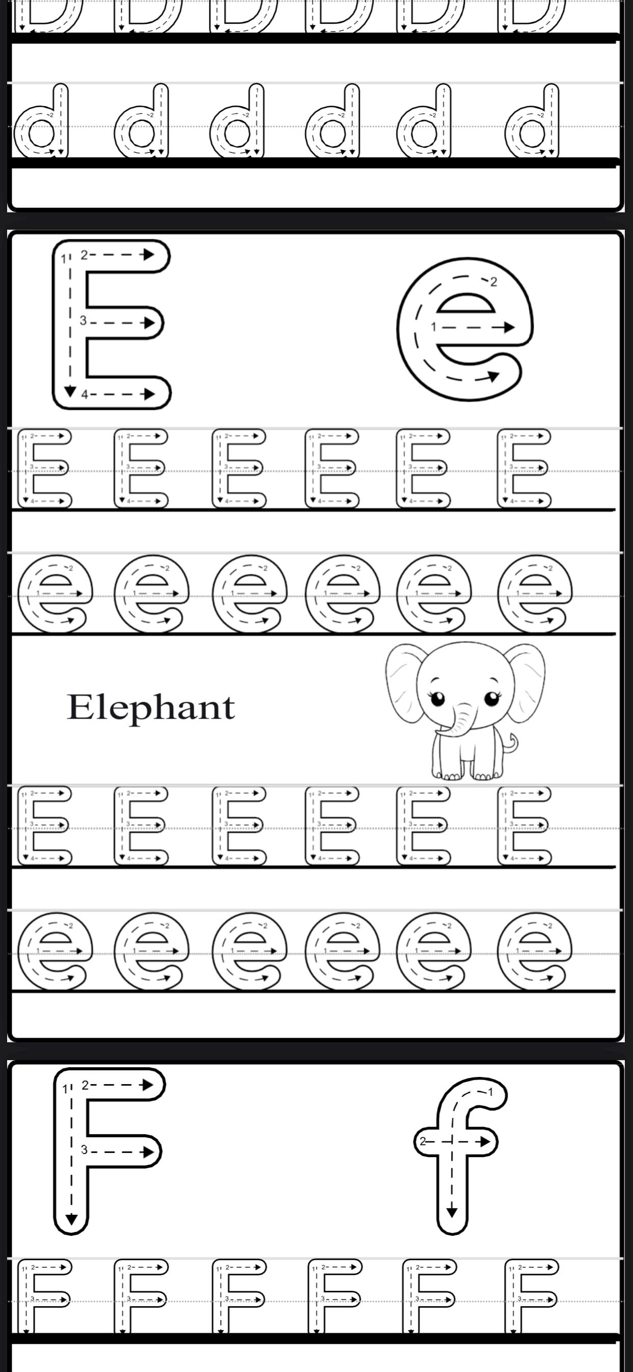Printable Alphabet 26 ABC Phonics Tracing Cards. Preschool- Handwriting ...