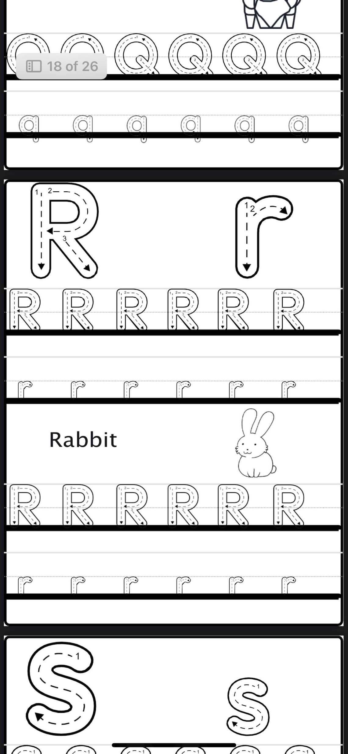 Printable Alphabet 26 ABC Phonics Tracing Cards. Preschool- Handwriting ...