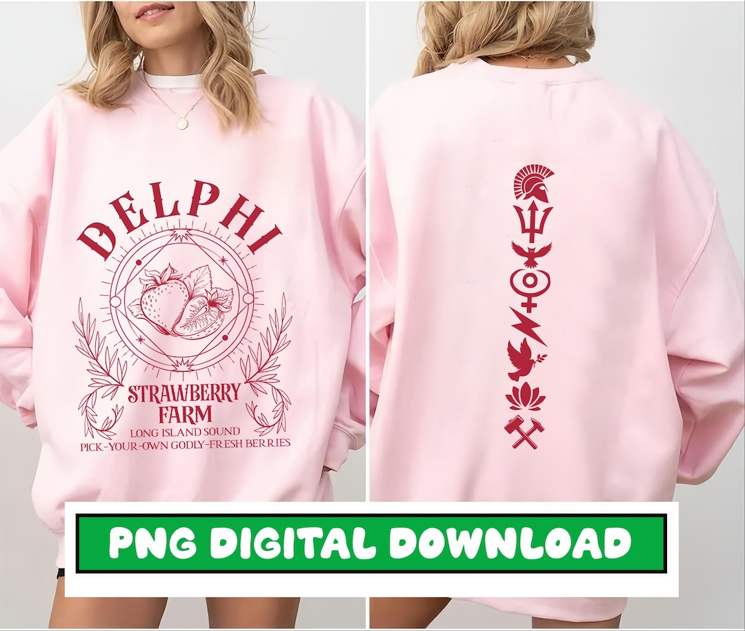 Delphi Strawberry Farm Png File Camp Half Blood Tshirt Percy Jackson ...