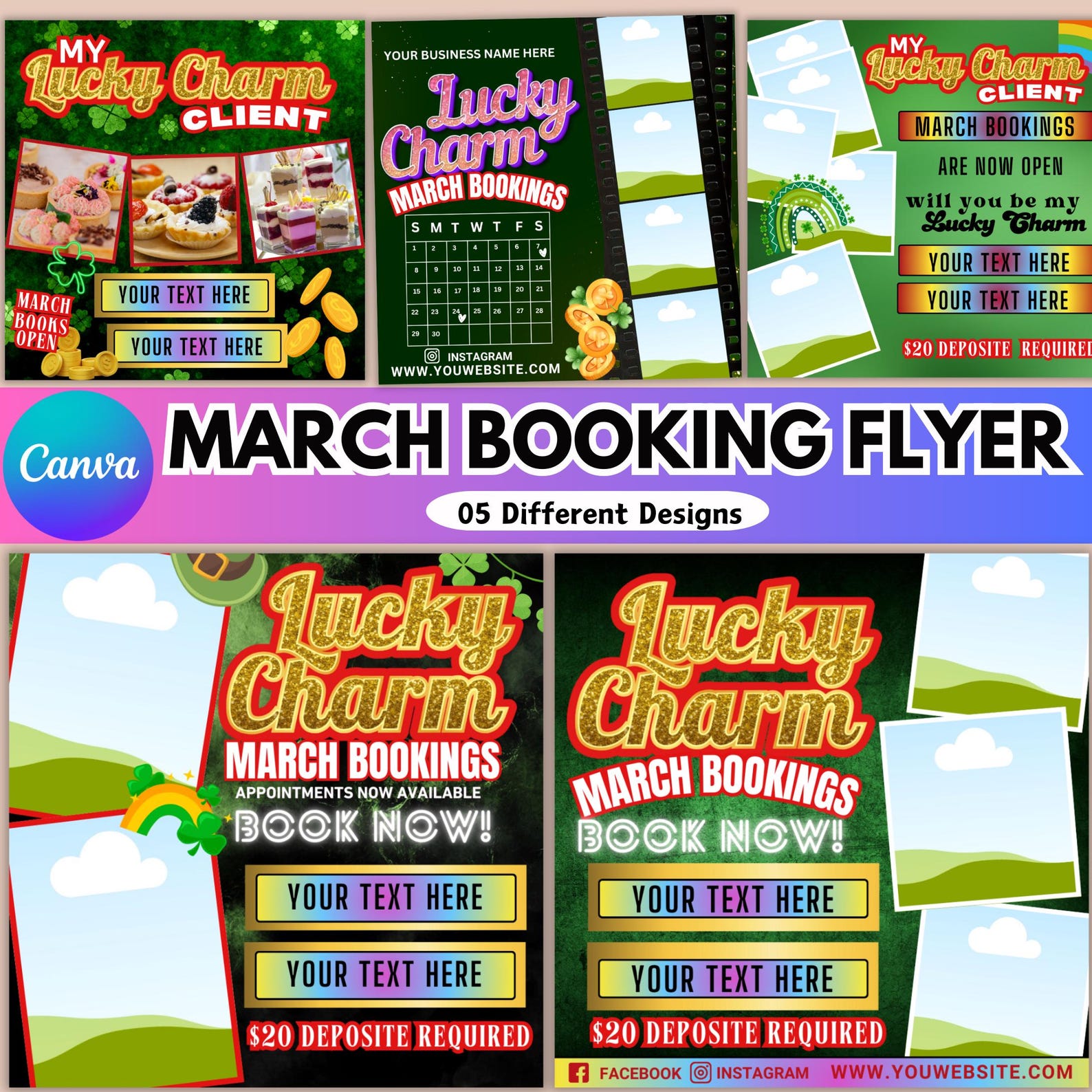 March Booking Flyer Canva Editable Template, March Promotional Flyer ...