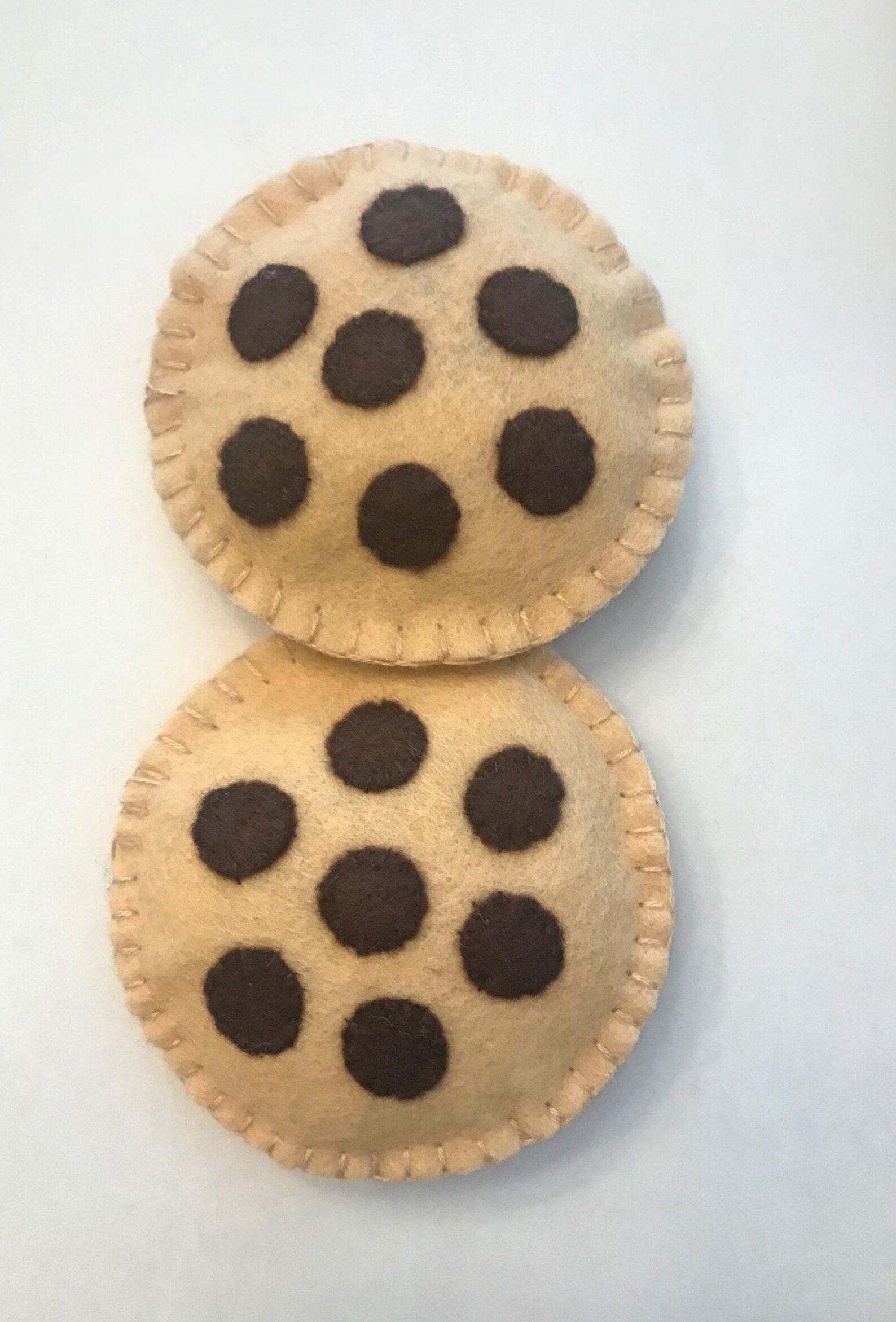Felt Chocolate Chip Cookies - Pretend Play Felt Food - Etsy
