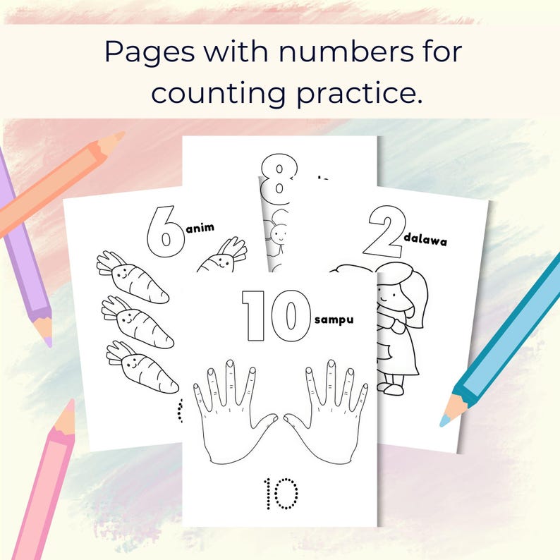 Abakada: Filipino Alphabet & Number Coloring Pages | Tagalog Words ...