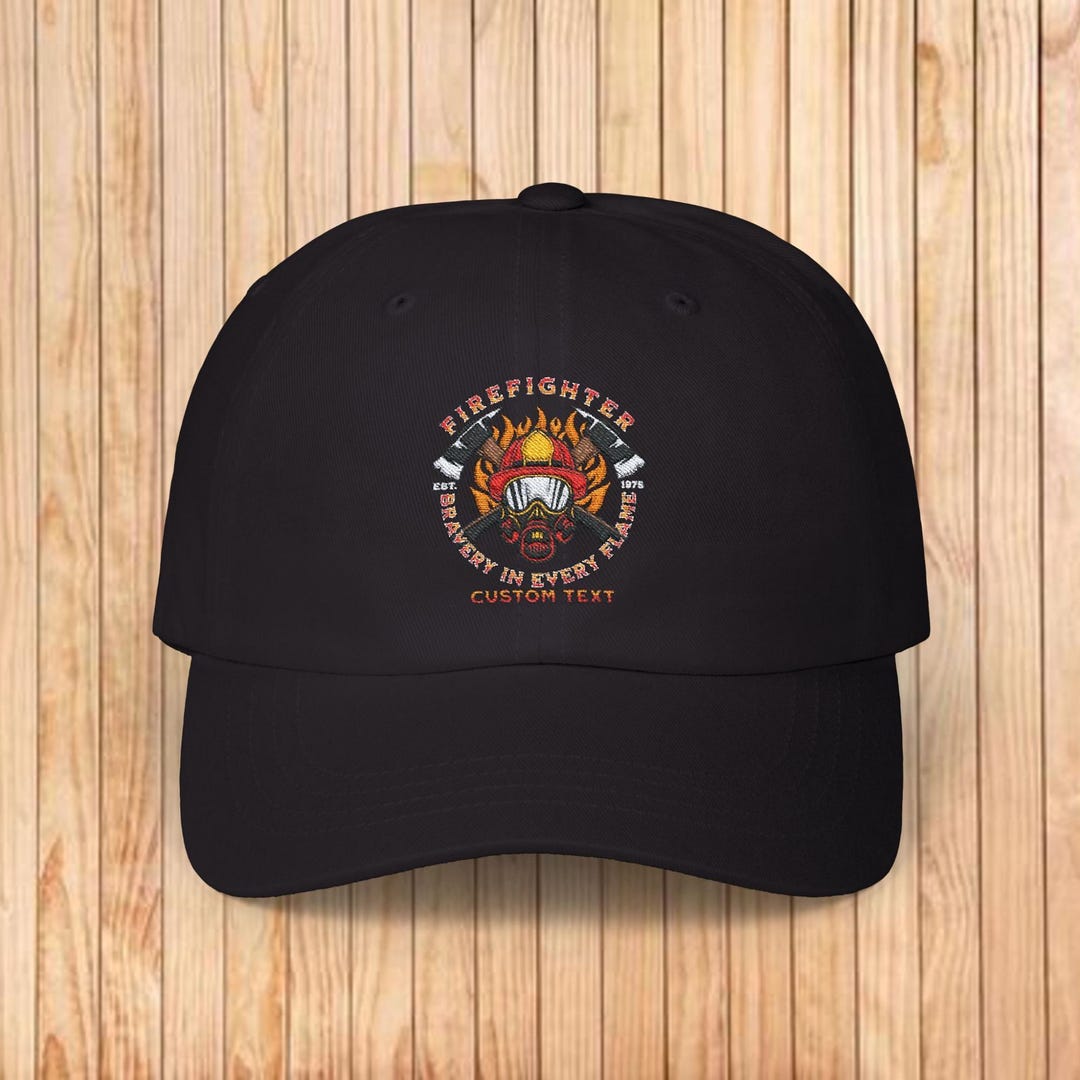 Embroidered Firefighter Personalized Dad Cap, Firefighter Gift, Custom ...