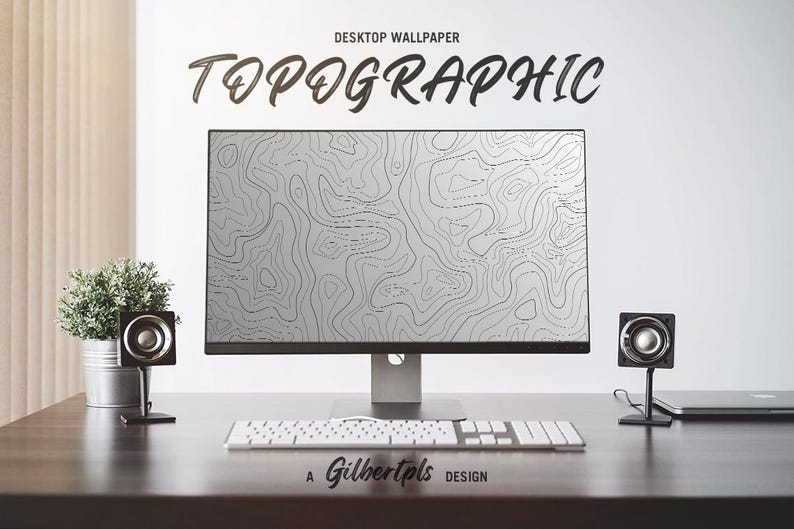 Topographic Collection Desktop Wallpaper Digital Design Illustration ...